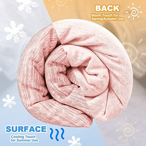 Cooling Blanket Keep Cool in Hot Summer, 51 X 67in Twin or Baby Size Blanket for Adults, Children, Babies Japanese Q-Max 0.4 Technology Arc-Chill Cooling Fiber, Breathable Comfortable All-Season-Pink