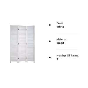 3 Panel Room Divider Privacy Screen 4.3 Ft Tall Privacy Wall Divider 67.7" x 16.9" Each Panel Folding Wood Screen for Home Office Bedroom Restaurant