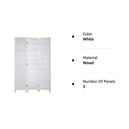 3 Panel Room Divider Privacy Screen 4.3 Ft Tall Privacy Wall Divider 67.7" x 16.9" Each Panel Folding Wood Screen for Home Office Bedroom Restaurant