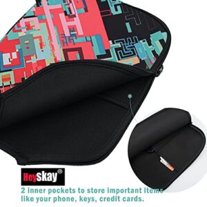 HEYSKAY Pickleball Paddle Cover Sleeve Pickleball Racket Sleeve Bag With Handle Strap Pickle-Ball Equipment Protective Paddle Sleeve with Mesh Pocket Sport Pickleball Carry Bag(Black)