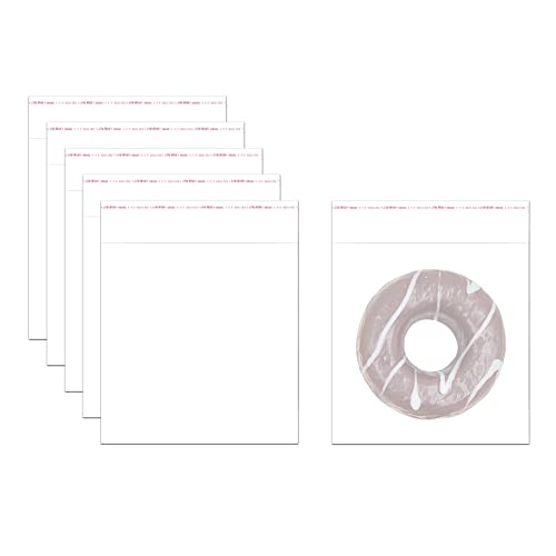 Self Sealing Cellophane Bags 5x5" Cellophane Poly Bags 500pcs Clear Resealable Cello Self Seal Bags 2mil for Cookie Candy Gift Bakery Prints Photos Cards Envelopes Party Decorative 3 Sizes to Choose from