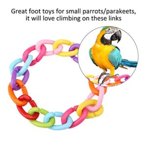 100Pcs Plastic Bird C-Clips Hooks Chain Links DIY Parrot Toys Mix Color for Parrots