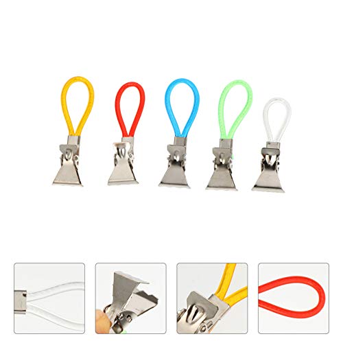 Cabilock 20pcs Kitchen Hook Cupboards Loops Home Travel Clips Dishcloth for Hangers Towels Clip Hanging Holder Laundry Cloth Clothes Towers Hanger Towel Metal Tea Bathroom