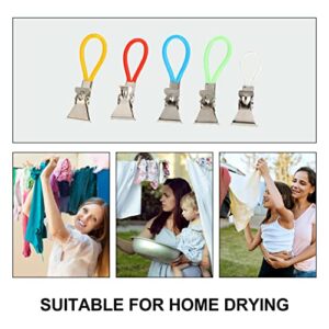 Cabilock 20pcs Kitchen Hook Cupboards Loops Home Travel Clips Dishcloth for Hangers Towels Clip Hanging Holder Laundry Cloth Clothes Towers Hanger Towel Metal Tea Bathroom