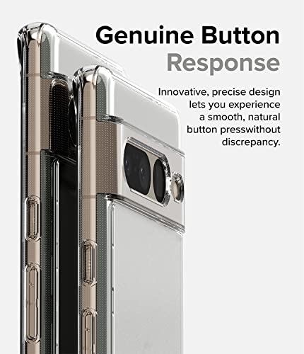 Ringke Fusion [Anti-Fingerprint Technology] Compatible with Google Pixel 7 Pro Case 5G, Protective Sturdy Back Shockproof TPU Bumper Translucent Smudge Proof Cover for Women, Men - Matte Clear