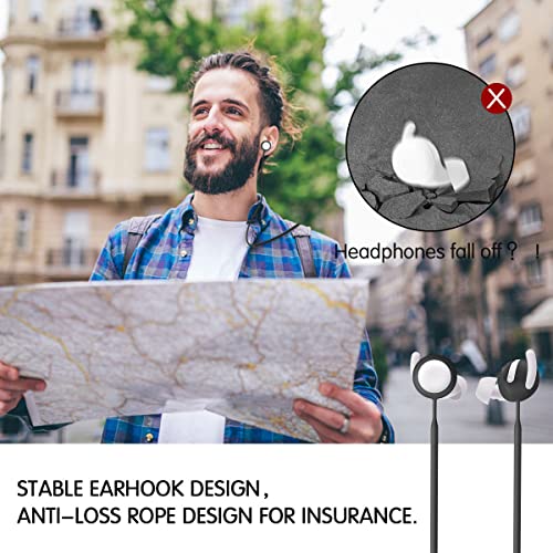 YIPINJIA Google Pixel Buds A-Series Strap, Soft Silicone Special Anti-Skid Design Sports Anti Lost Strap Lanyard Accessories Compatible with Google Pixel Buds A-Series Earbuds Neck Rope Cord - Black