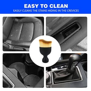 Ajxn 1 PC Car Interior Cleaning Soft Brush, Auto Detailing Brush, Car Dash Duster Brush for Dashboard, Applicable for Cleaning Car Interior or Exterior, Air Vent, Dashboard, Emblems, Engines (Yellow)