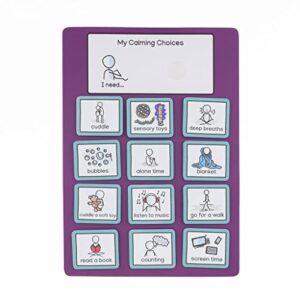 calming chart to reduce anxiety, support behaviour management and anger management, using visual aids, visual symbols, picture cards to support adhd, autism, aspergers