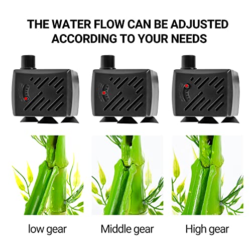 REPTIZOO Reptile Water Fountain Automatic Water Dispenser Height Adjustable 2 in 1 Bamboo Plant Water Dripper for Reptiles Chameleon Lizard Gecko Amphibians