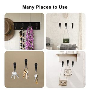 30PCS,Wall Hooks,Coat Hooks Wall Mounted, Heavy Duty Metal Single Hooks with 60 Screws,Wall Hooks for Hanging Robe Towel Jackets Clothes Bag Hat (Black)