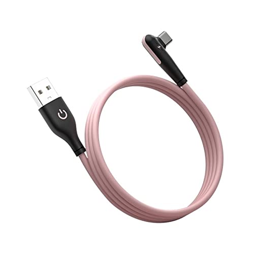 BGNTBUK Fast Charging Cable USB C Cable Right Angle 90° Elbow USB A to C Liquid Silicone Fast Charging Cable Type C to Type A