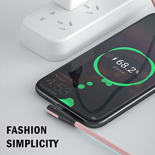 BGNTBUK Fast Charging Cable USB C Cable Right Angle 90° Elbow USB A to C Liquid Silicone Fast Charging Cable Type C to Type A