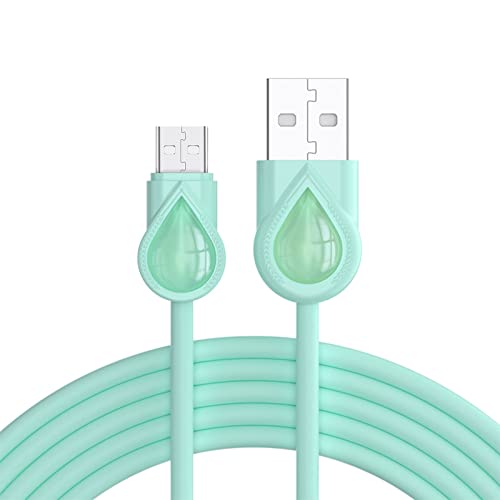 BGNTBUK Phone Chargers for Android 2PCS 1m 3A Silicone Data Cable Mobile Phone Color Fast Charging Line Liquid Soft Plastic Flash Charging Cable Test Light