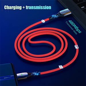 BGNTBUK 510 Connector Extension Breathing Super Type-C Cable Cable Charging 5A Data Fast 2M Light Cable&Charger Type C Fast Chargers