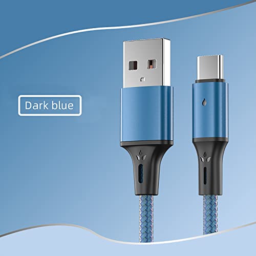 BGNTBUK Type C to Type C Cable 3A Super Fast Charge Braided Alloy LED Front Light Data Cable Suitable for Type C Charging Cable Usb3 Extension Cable 25 Ft