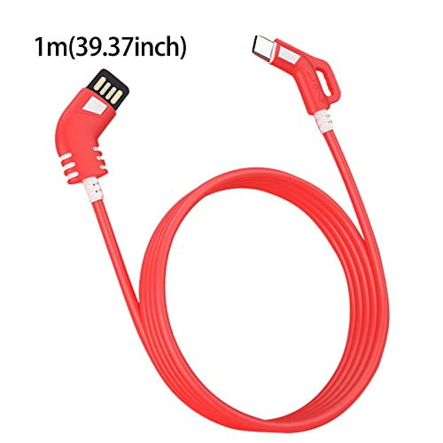 BGNTBUK Cable Cord 1m 3A Silicone Data Cable Mobile Phone Color Fast Charging Line Liquid Soft Plastic Flash Charging Cable C to C Charge Cable