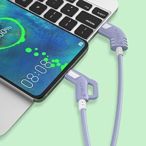 BGNTBUK Cable Cord 1m 3A Silicone Data Cable Mobile Phone Color Fast Charging Line Liquid Soft Plastic Flash Charging Cable C to C Charge Cable