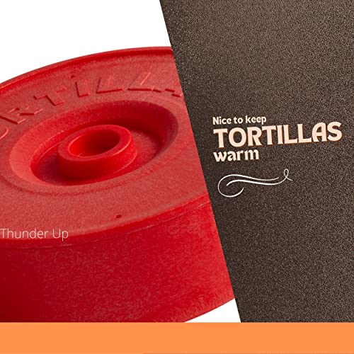 Thunder Up Tortilla Keeper, Tortilla Holder with Lid, Tortilla Warmer Container, Tortillero, Insulated Tortilla Warmer Ideal to Storage and Keep Warm Burrito, Pancake, Taco, Microwave Tortilla Warmer