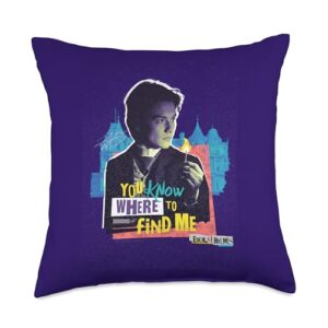 enola holmes tewkesbury (louis partridge) -find me throw pillow, 18x18, multicolor