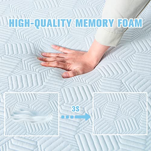 Cambividas 3 Inch King Size Memory Foam Mattress Topper, High Density Cooling Gel Mattress Topper for Pressure Relief, Bed Mattress Topper with Removable Bamboo Cover, CertiPUR-US Certified