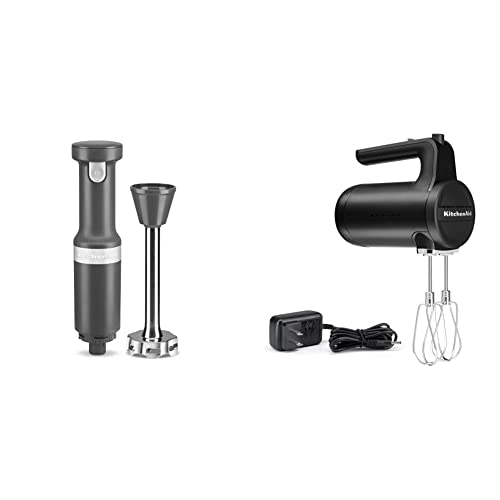 KitchenAid Cordless Variable Speed Hand Blender - KHBBV53 & Cordless 7 Speed Hand Mixer - KHMB732