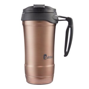 Bubba Classic Insulated Desk Mug, 52 oz, Black & bubba Hero Dual-Wall Vacuum-Insulated Stainless Steel Travel Mug, 18 oz, Rose Gold