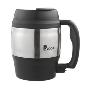 Bubba Classic Insulated Desk Mug, 52 oz, Black & bubba Hero Dual-Wall Vacuum-Insulated Stainless Steel Travel Mug, 18 oz, Rose Gold