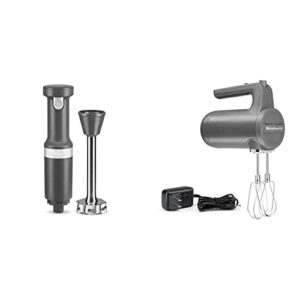 kitchenaid cordless variable speed hand blender - khbbv53 & cordless 7 speed hand mixer - khmb732