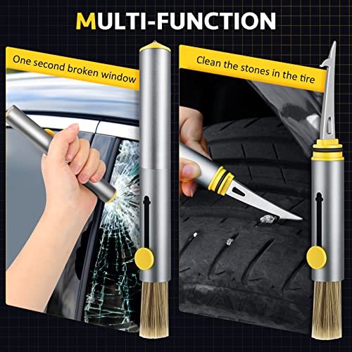 Multifunctional Car Cleaning Kit Car Detailing Brush Window Breaker Tire Cleaning Hook Car Cleaning Tools Car Accessories Detailing Kit Cleaning Supplies Automotive Dust Cleaner Air Vent Cleaning