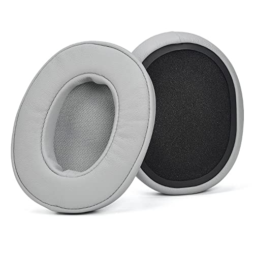 Hesh3 Earpads Replacement Protein Leather Ear Pads Cushions Cover Repair Parts Compatible with Skullcandy Crusher Evo Hesh 3 3.0 Hesh3 Venue Wireless ANC Over-Ear Headphones (Light Grey)