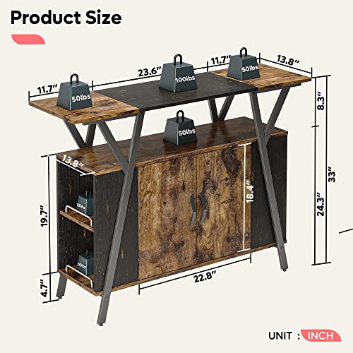 Bestier Buffet Cabinet with Storage, Kitchen Sideboard with Adjustable Shelf, Coffee Bar Cabinet for Kithcen Dinning Room Living Room.