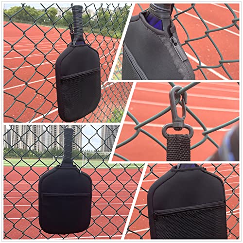 CORECISE Improved Pickleball Paddle Cover with Hook,Pickleball Racket Carry Sleeve with Zipper,Pickleball Paddle Protective Bag