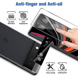 [3+2 Pack] Glass Screen Protector and Camera Protector, HD Clear 9H Tempered Glass Scratch Resistant, Fingerprint Unlock,Full Coverage，Bubble-Free for Google Pixel 7