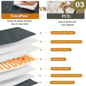 VavoPaw Pet Heating Pad for Dogs,Dog Cat Heating Pad with Temperature Adjustable & Timer,Electric Heating Pad Waterproof Dog Heated Blanket Indoor Heated Cat Bed, 31.49x35.43 Inch/80x90CM