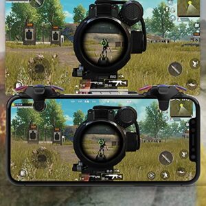 TEESSO Mobile Trigger, Game Controller for iPhone Android, PUBG Cellphone Gaming Joystick 4 Fingers Operation, with Sensitive Shoot Aim Keys for Fornite/Knives Out/Rules of Survival (black)