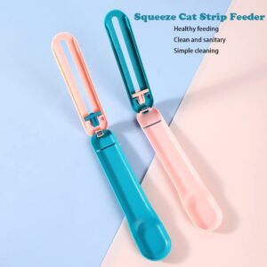 RIDZY 2 PCS Pet Feeder Cat Strip Squeeze Spoon, Multifunctional Pet Spoons Cat Feeder, Cat Wet Food Spoon Pet Food Spoon for Lickable Wet Cat Treats Pet Liquid Snack Feeding