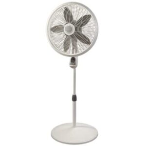 lasko 18" 3 speed elegance & performance pedestal fan with remote (white) 1850 (renewed)