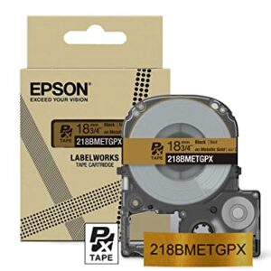 LABELWORKS Epson LW-C610PX Go for Gold Bundle – Label Maker and Gold Tapes, Gold on Black, Gold on Clear, Gold Ribbon & Metallic Gold - LW-C610PX, 224GBPX, 224GCPX, 212RBGPX, 218BMETGPX