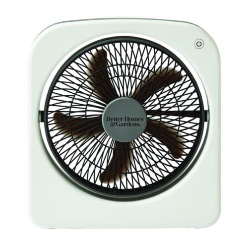 Better Homes & Gardens 9" Dual Power Portable Fan Indoor Outdoor Use 3 Speeds (White) BHS136111442001 (Renewed)