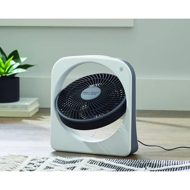 Better Homes & Gardens 9" Dual Power Portable Fan Indoor Outdoor Use 3 Speeds (White) BHS136111442001 (Renewed)