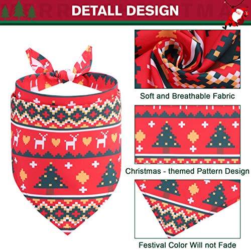 PAWCHIE Christmas Dog Costume - Christmas Dog Outfit Dog Santa Hat Bandana Tennis Balls, Xmas Triangle Bib Scarf Squeaky Toys Xmas Hat Accessories for Small Medium Dogs