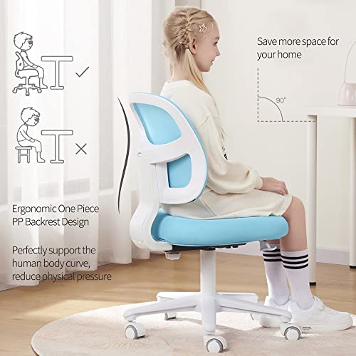 Ergonomic Kids' Desk Chairs, Height & Depth Adjustable Kids Study Chair, Cute Kids Office Chair. Perfect for Home, School and Library. No Armrests.