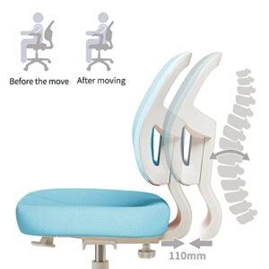 Ergonomic Kids' Desk Chairs, Height & Depth Adjustable Kids Study Chair, Cute Kids Office Chair. Perfect for Home, School and Library. No Armrests.