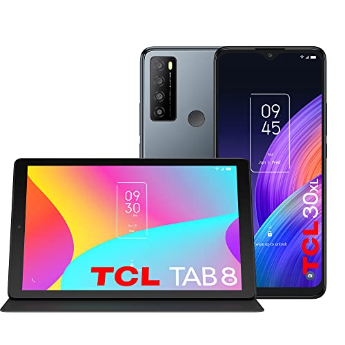 TCL 30XL |2022| Unlocked Cell Phone & TCL TAB 8 Wi-Fi Android Tablet, 8 Inch HD Display