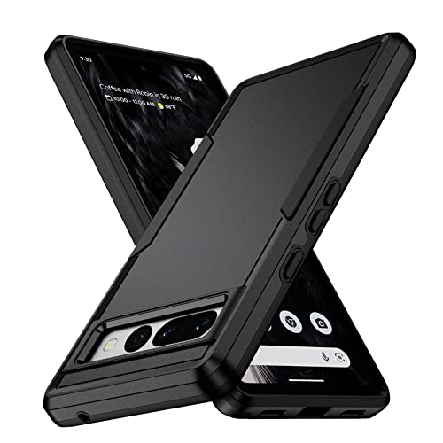 Vinve Case Compatible with Google Pixel 7 Pro, [Military Grade] Heavy Duty Shockproof Hybrid Rugged Bumper Protective Case for Pixel 7 Pro (Black)