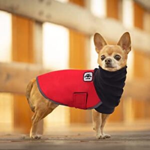 Chihuahua Winter Coat Waterproof Small Dog Puppy Winter Coats Fleece Jackets,Reflective Dog Clothes Warm Dog Cold Weather Coat for Chihuahua Small Medium Large Puppy Dogs Pink Red