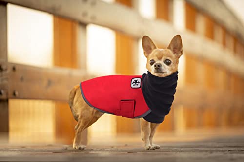 Chihuahua Winter Coat Waterproof Small Dog Puppy Winter Coats Fleece Jackets,Reflective Dog Clothes Warm Dog Cold Weather Coat for Chihuahua Small Medium Large Puppy Dogs Pink Red