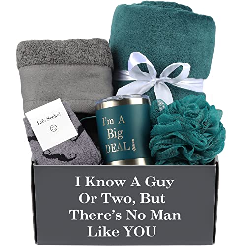 GOLDMUS Men Gift Set - Unique Gift Box for Men - Outstanding Birthday Gifts for Men, Thoughtful Gifts for Dad, Popular Gifts for Boyfriend & Thank You Gifts for Men - The Premium Gift Baskets for Men