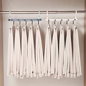 Cabilock 1pc Multifunctional Slip Steel Rack Hanger Jean Pants Open Layer Traceless Non- Blue Multi- Non Belt Household Saving Drying Adjustable for Trousers Ended Clothes Hangers