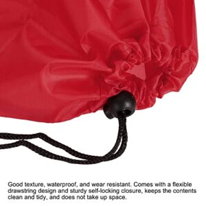 PATIKIL Clothes Storage Drawstring Bag, Large Size Clothes Blankets Organizer Bag with Strap for Camping Travel, Red